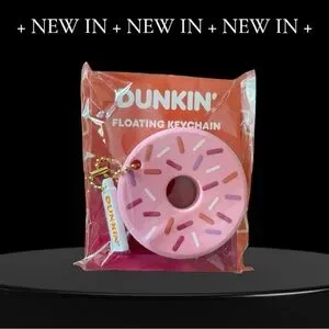 Dunkin’ | Other | 225 Dunkin Floating Pink Icing Donut Keychain New ...